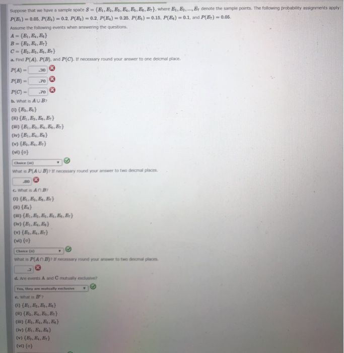 Solved Suppose that we have a sample space {E E , Es, E4, | Chegg.com
