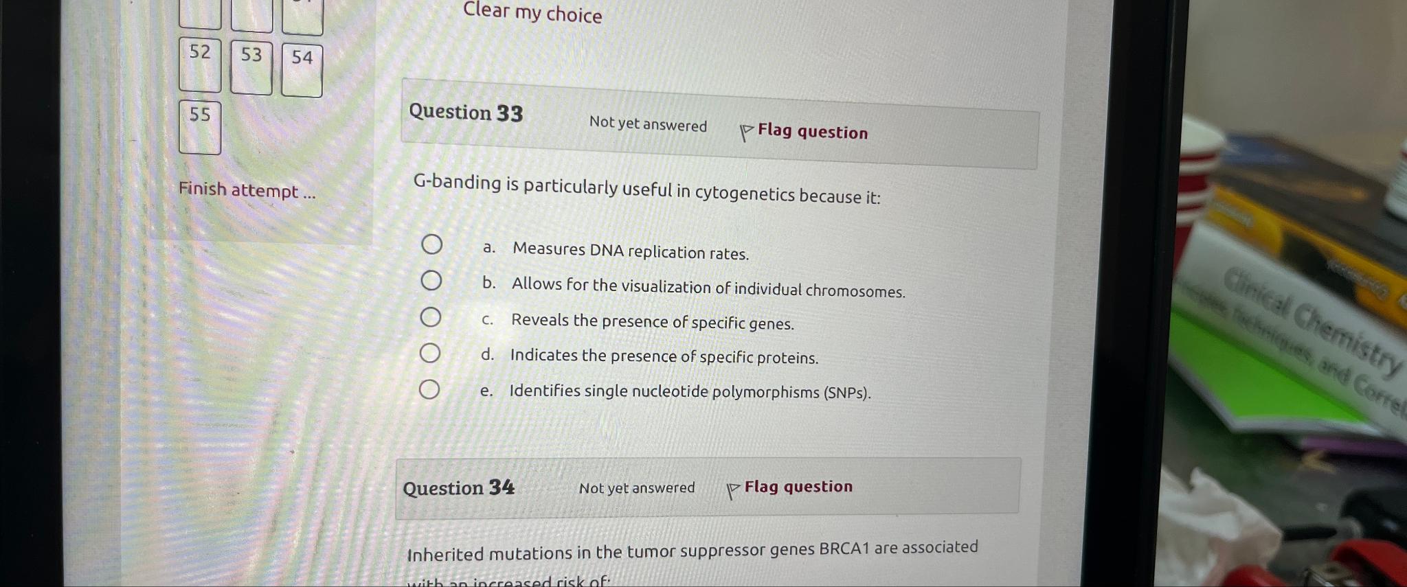 Solved Clear my choice52535455Question 33Not yet | Chegg.com