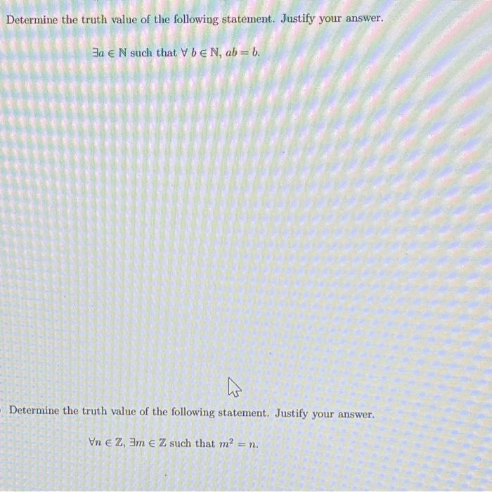 Solved Determine the truth value of the following statement. | Chegg.com
