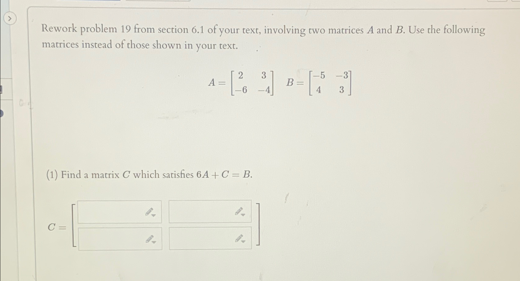 Solved Rework problem 19 ﻿from section 6.1 ﻿of your text, | Chegg.com