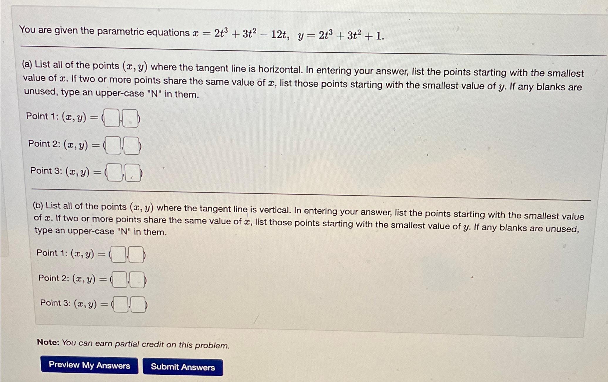 Solved You are given the parametric equations | Chegg.com