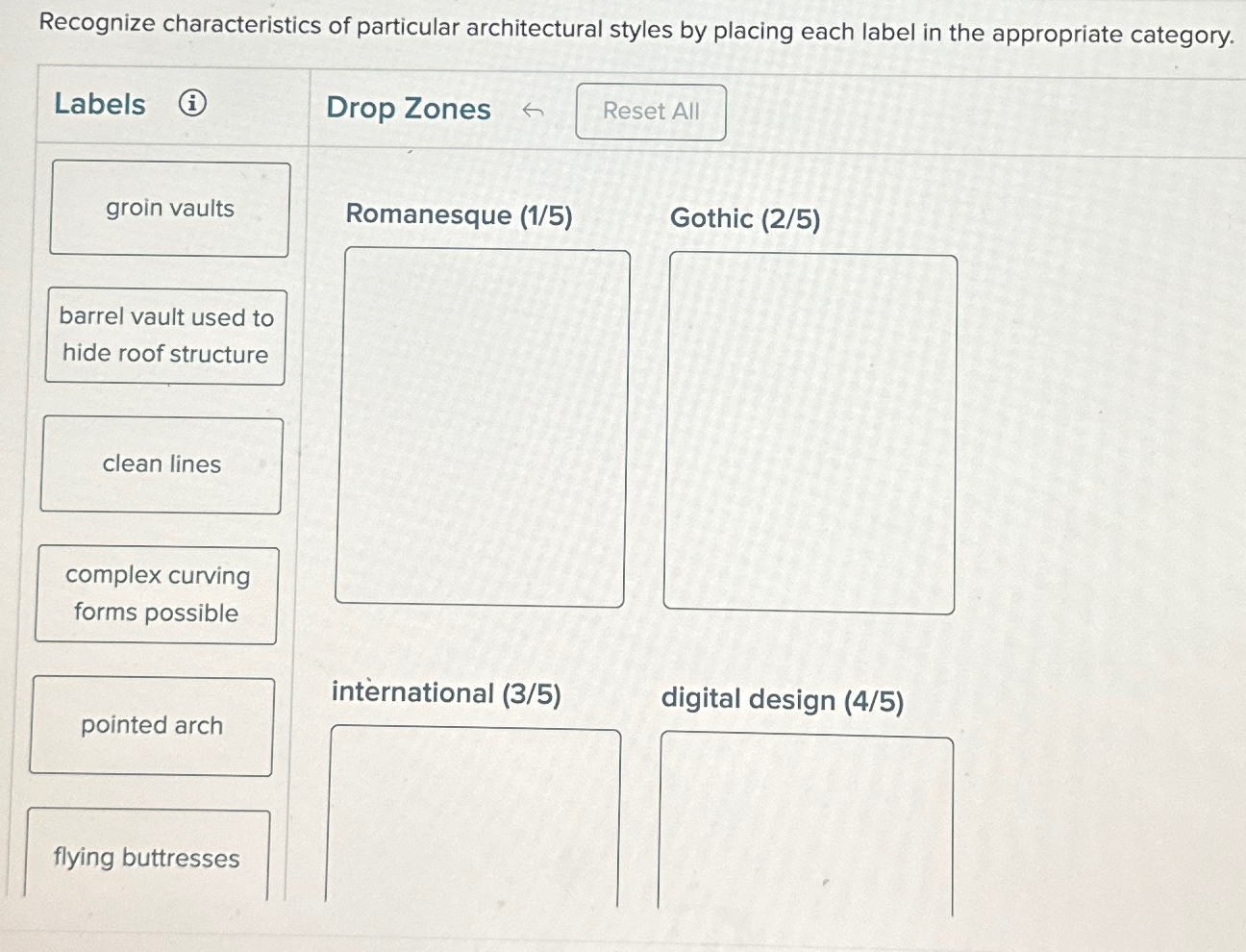 Solved Recognize characteristics of particular architectural | Chegg.com