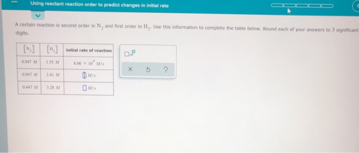Solved Using reactant reaction order to predict changes in | Chegg.com