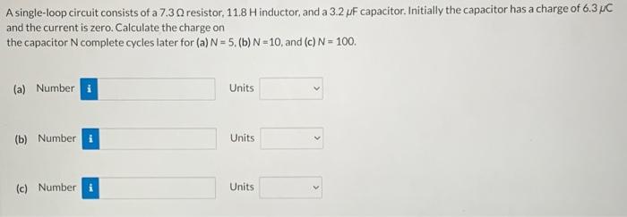 Solved A single-loop circuit consists of a 7.30 resistor, | Chegg.com