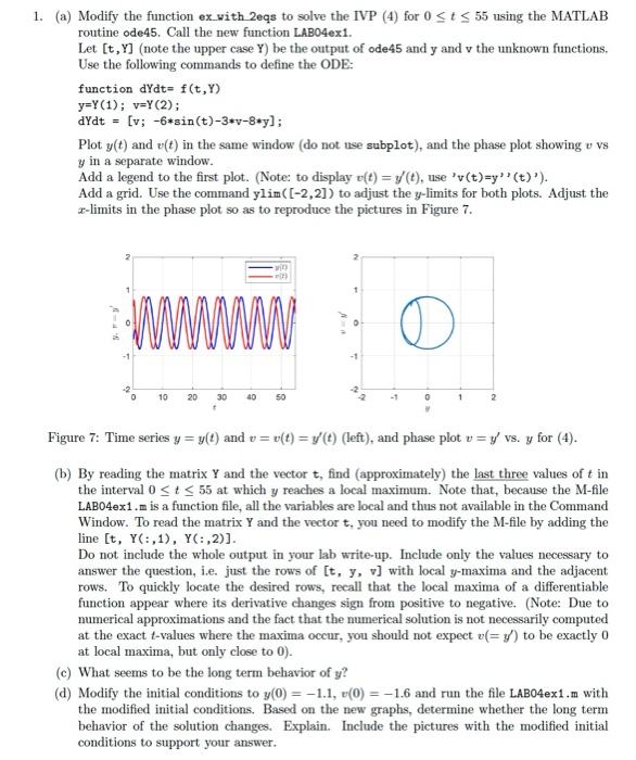 Solved 1. (a) Modify the function ex.with 2eqs to solve the | Chegg.com