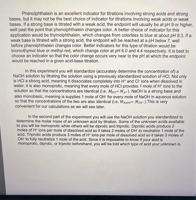 Solved Part A: Standardization of NaOH solution. Data: | Chegg.com