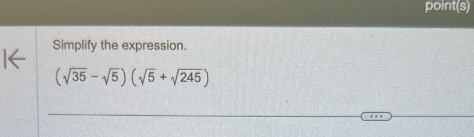 Solved Simplify the expression.(352-52)(52+2452) | Chegg.com