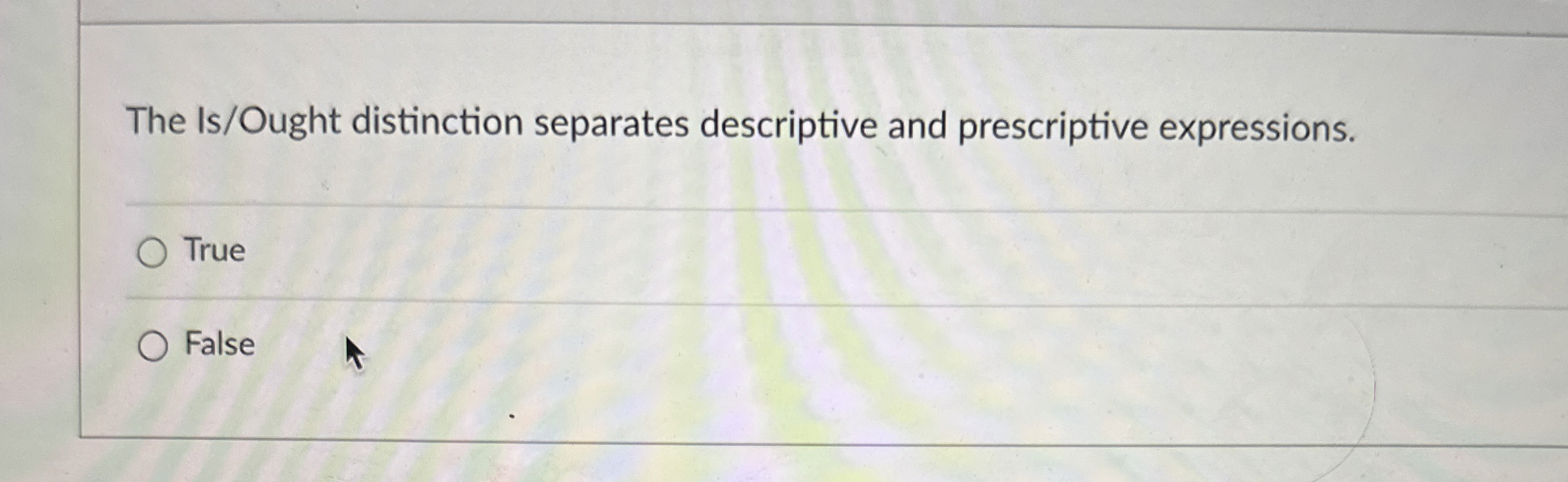 Solved The Is/Ought distinction separates descriptive and | Chegg.com