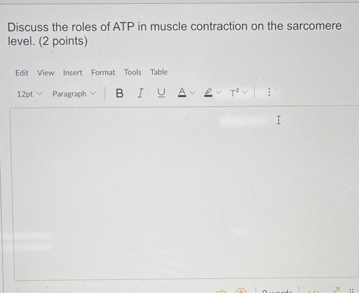 Solved Discuss the roles of ATP in muscle contraction on the | Chegg.com