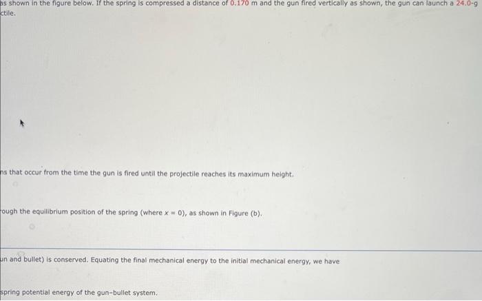 Solved The launching mechanism of a toy gun consists of a | Chegg.com