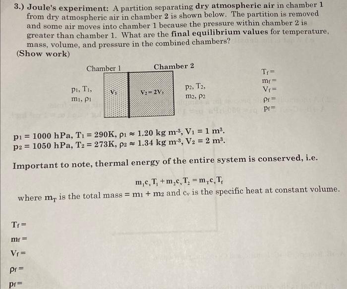 Solved 1.) A parcel of air with a temperature of 288 K and a | Chegg.com