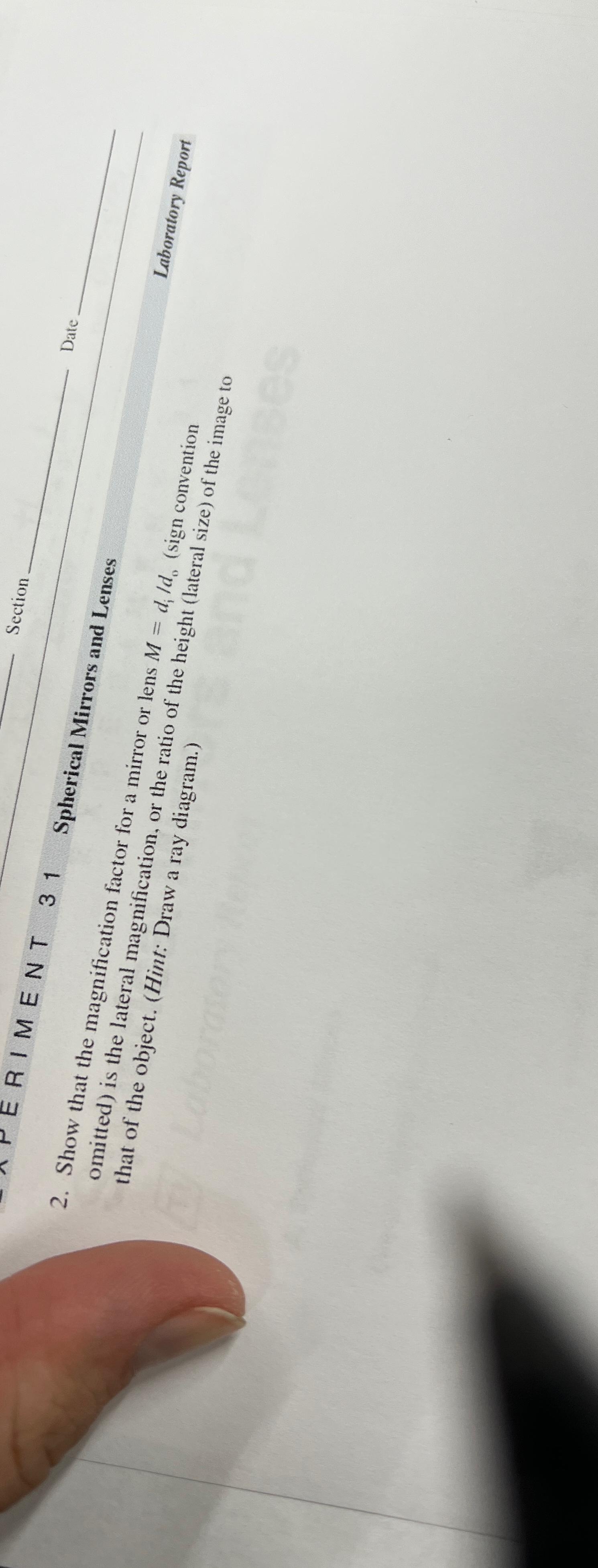 Solved Prove for a converging lens, for the case di equals | Chegg.com