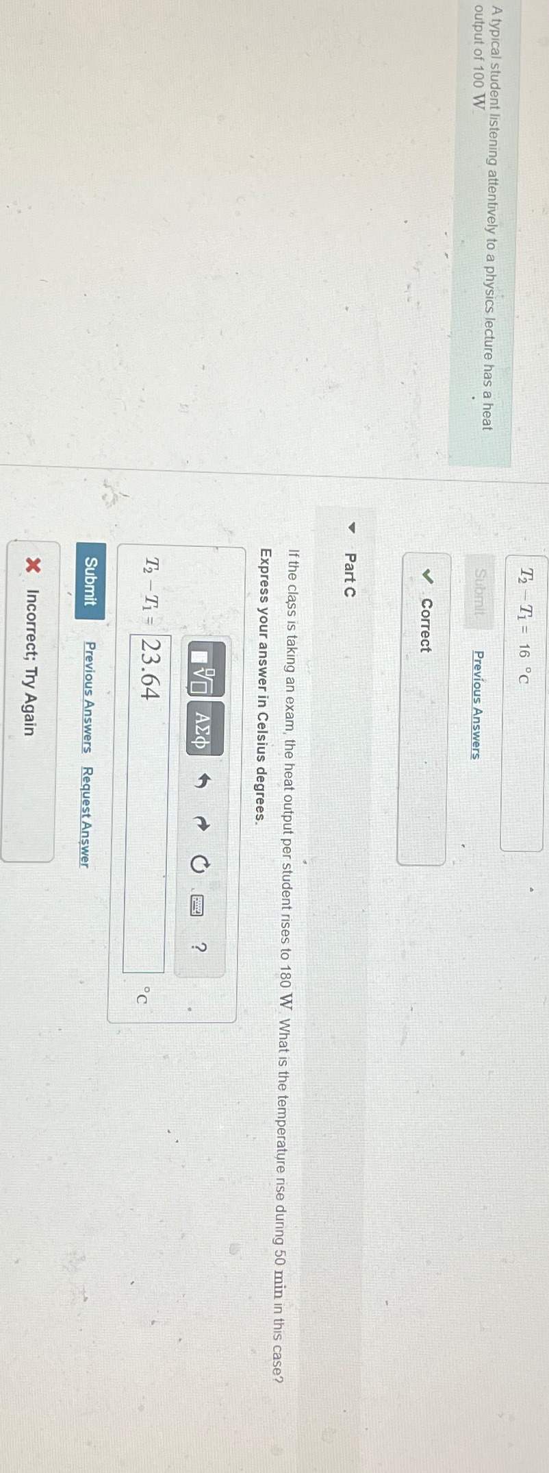 Solved A typical student listening attentively to a physics | Chegg.com