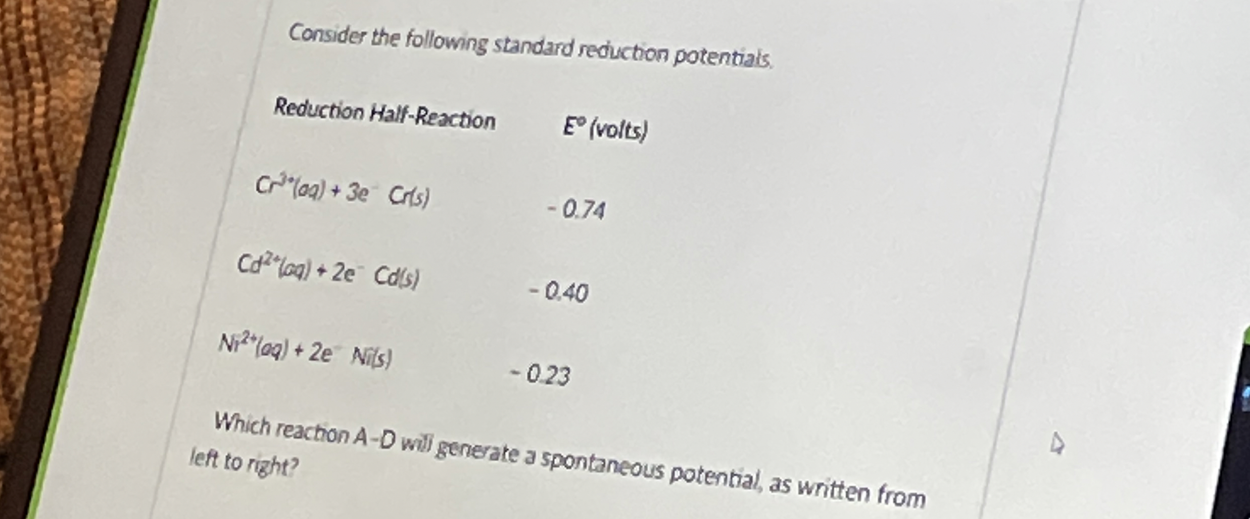 Solved Consider the following standard reduction | Chegg.com