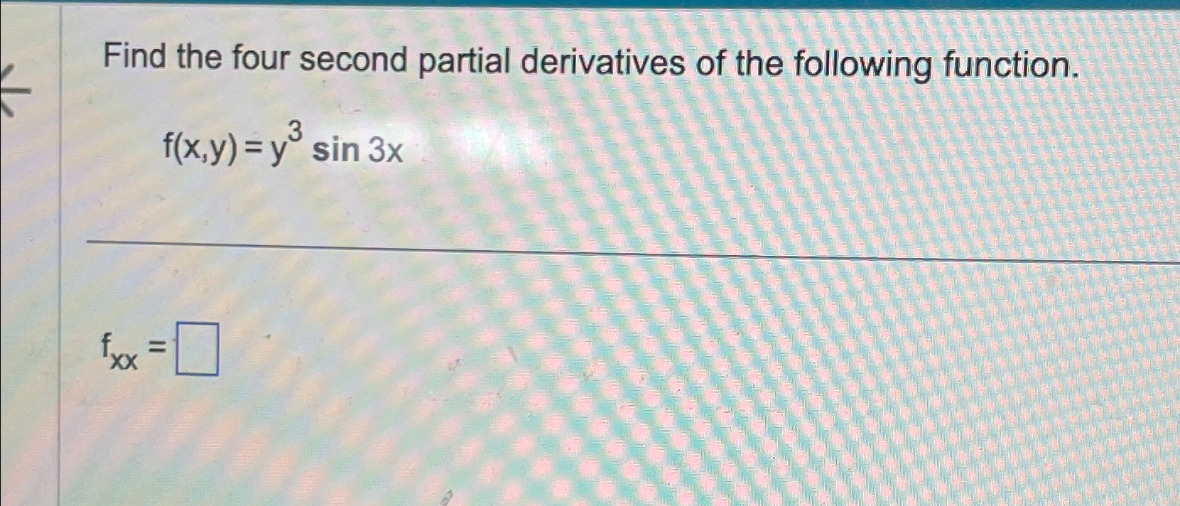 Solved Find the four second partial derivatives of the | Chegg.com
