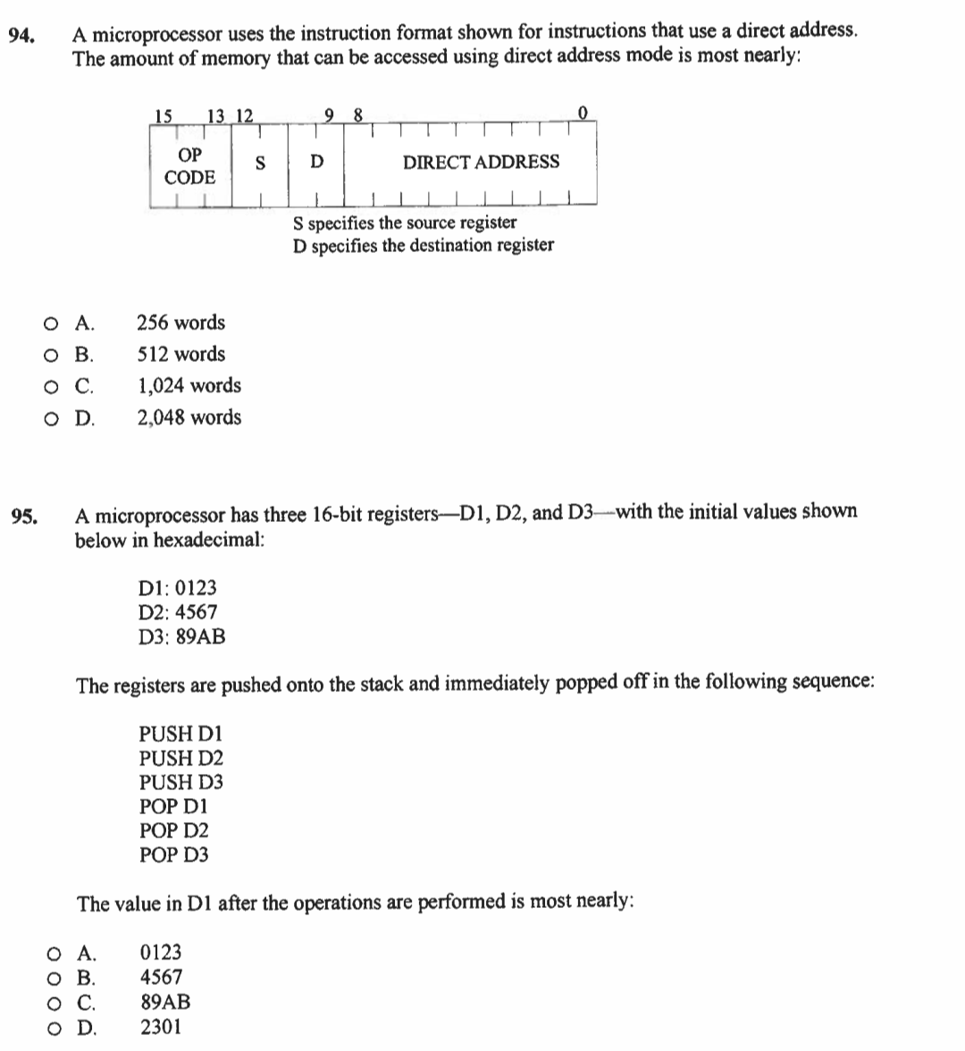 Solved A Microprocessor μp Uses A 16 Bit Address Bus And