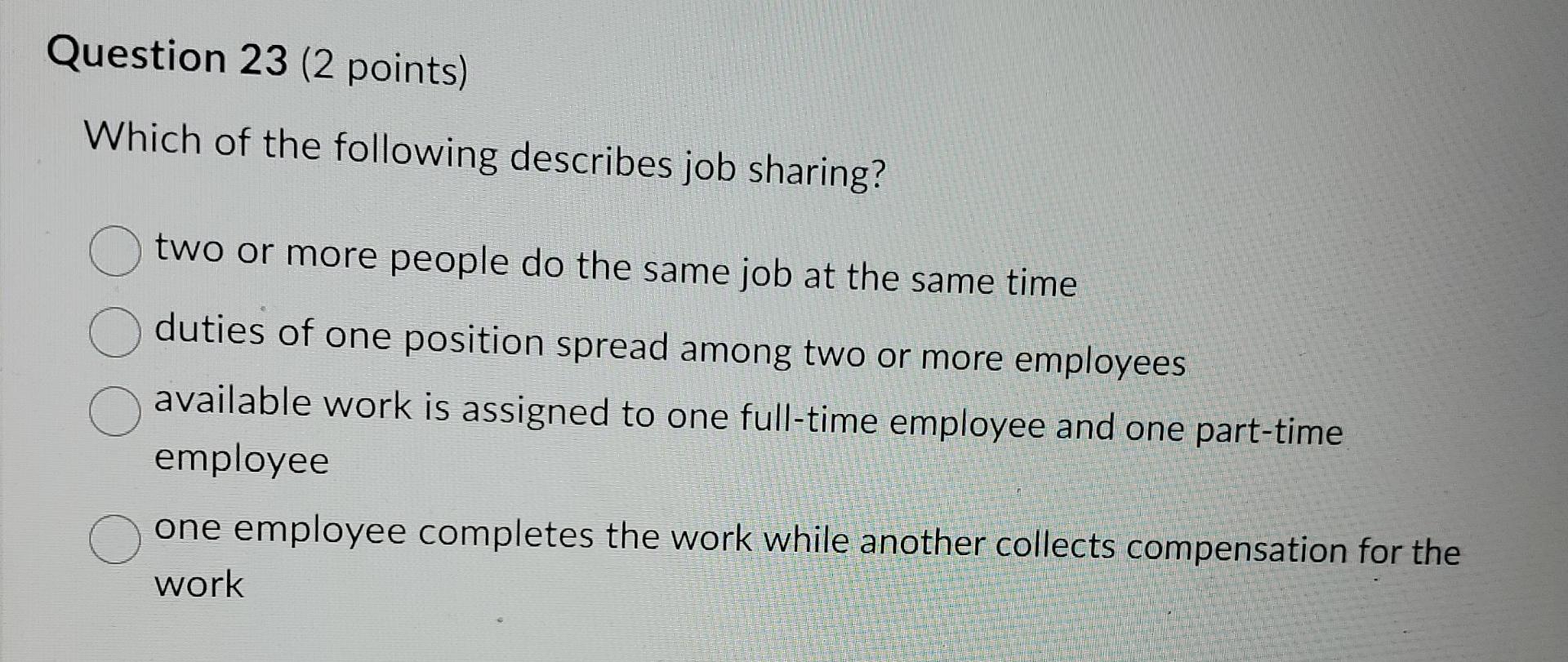 Solved Question 23 (2 ﻿points)Which of the following | Chegg.com