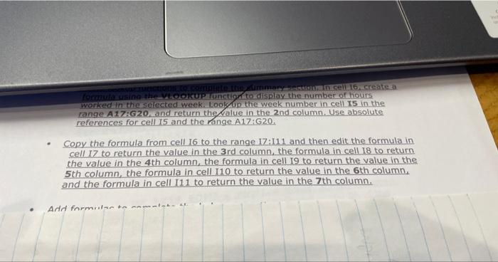 - Copy the formula from cell I6 to the range 17:111 | Chegg.com