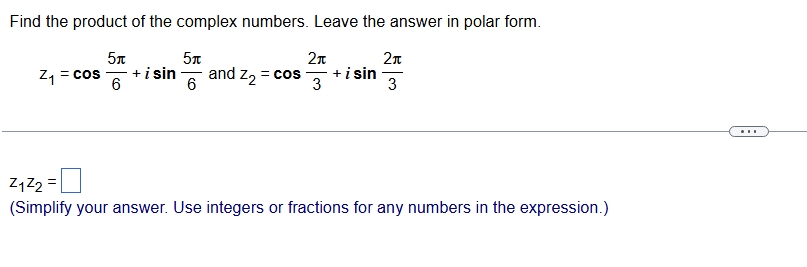 Solved Find The Product Of ﻿the Complex Numbers. Leave The 
