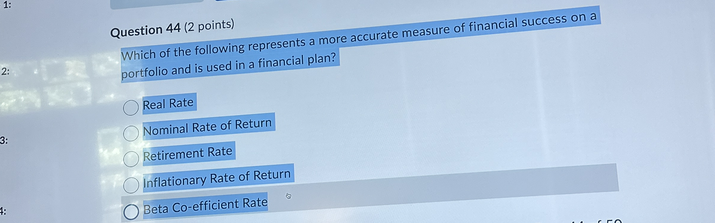 Solved Question 44 (2 ﻿points)Which of the following | Chegg.com