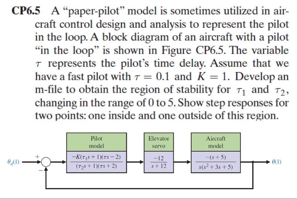 Solved CP6.5 ﻿A "paper-pilot" model is sometimes utilized in | Chegg.com