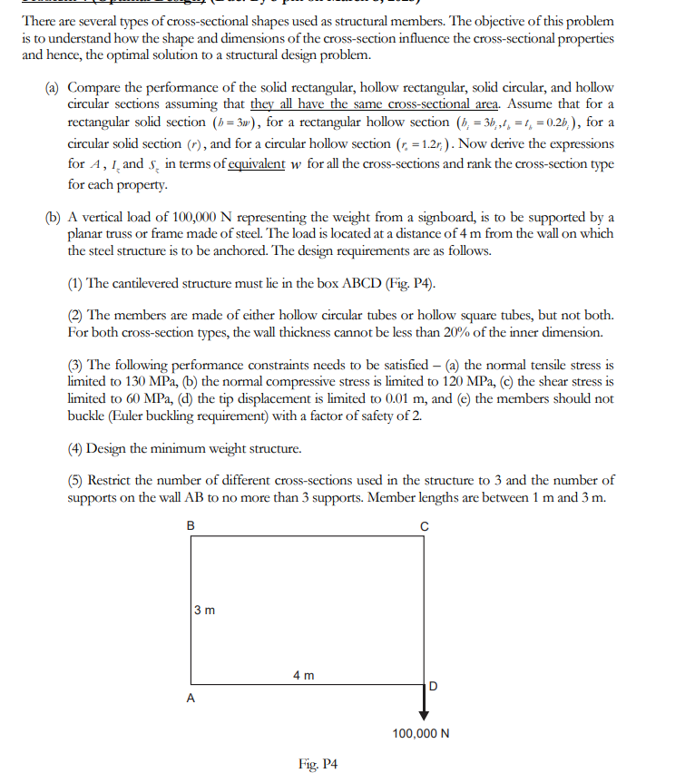 Solved There are several types of cross-sectional shapes | Chegg.com
