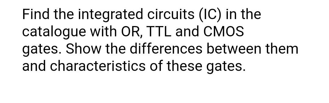 Solved Find the integrated circuits (IC) in the catalogue | Chegg.com