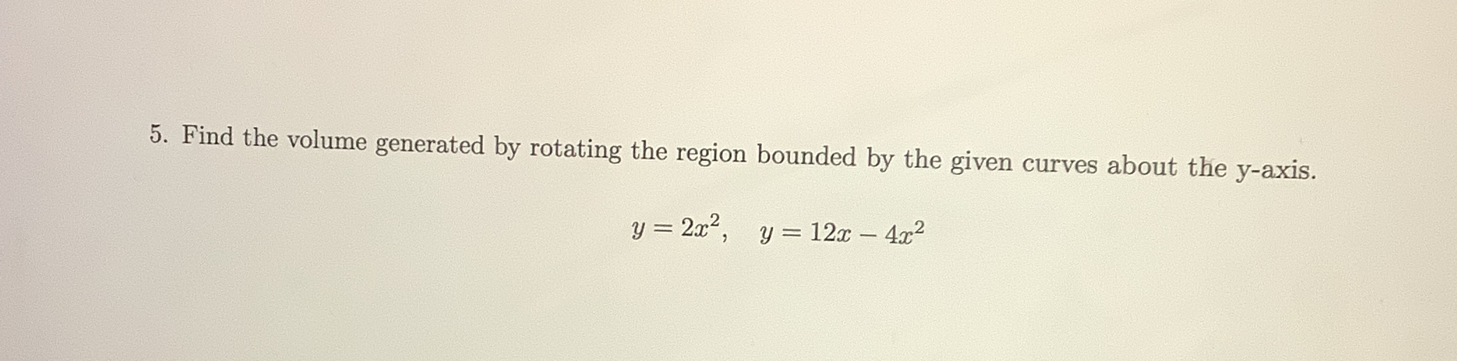 Solved Find the volume generated by rotating the region | Chegg.com