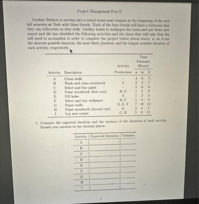 Solved 1. Compute the expected duration and the variance of | Chegg.com
