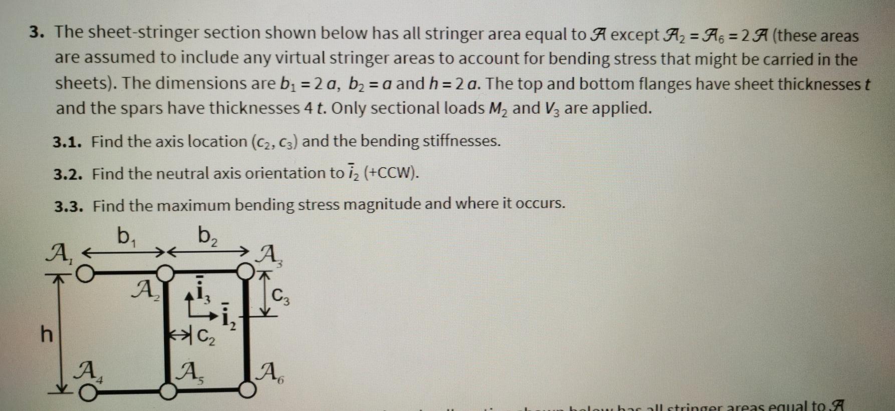 3. The sheet-stringer section shown below has all | Chegg.com