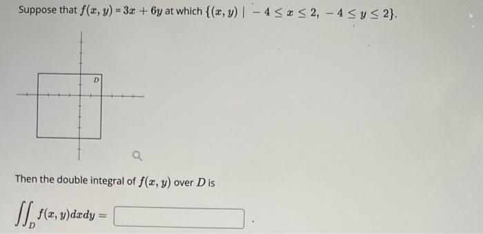 Solved Suppose that f(x,y)=3x+6y at which | Chegg.com
