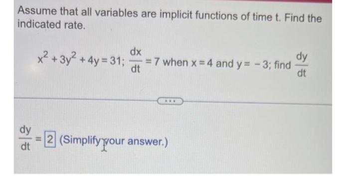 Solved Assume that all variables are implicit functions of | Chegg.com