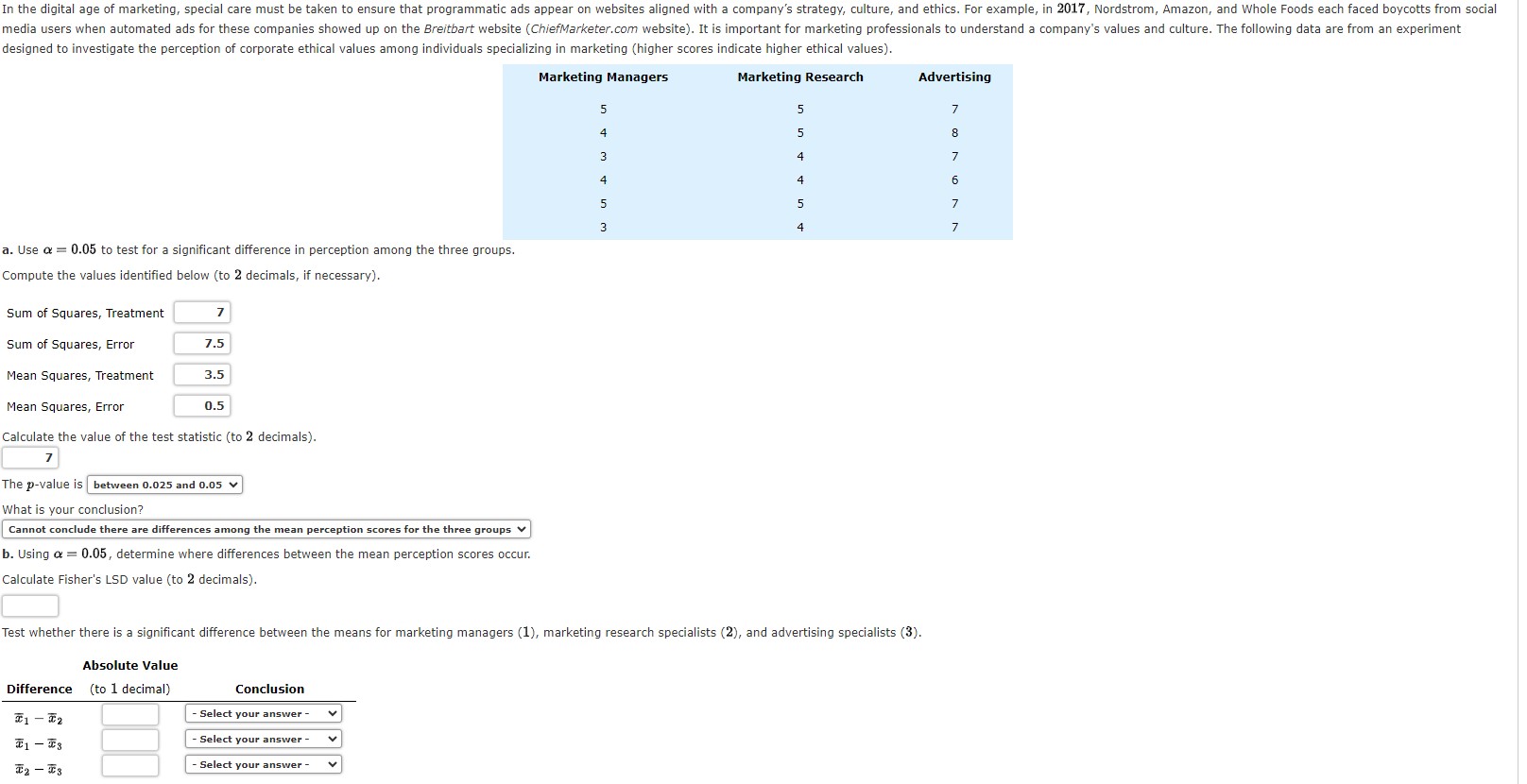 Solved designed to investigate the perception of corporate | Chegg.com