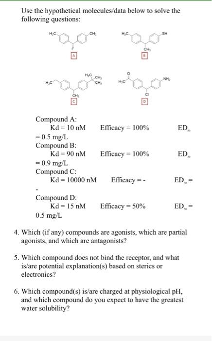 Solved Use the hypothetical molecules/data below to solve | Chegg.com