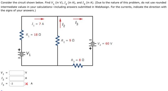 Solved Consider the circuit shown below. Find V1 (in V ), I2 | Chegg.com
