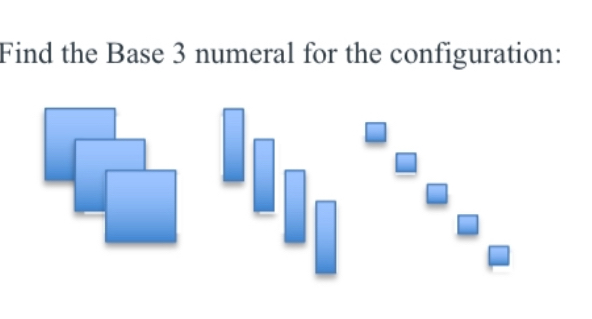 Find the Base 3 ﻿numeral for the configuration: | Chegg.com