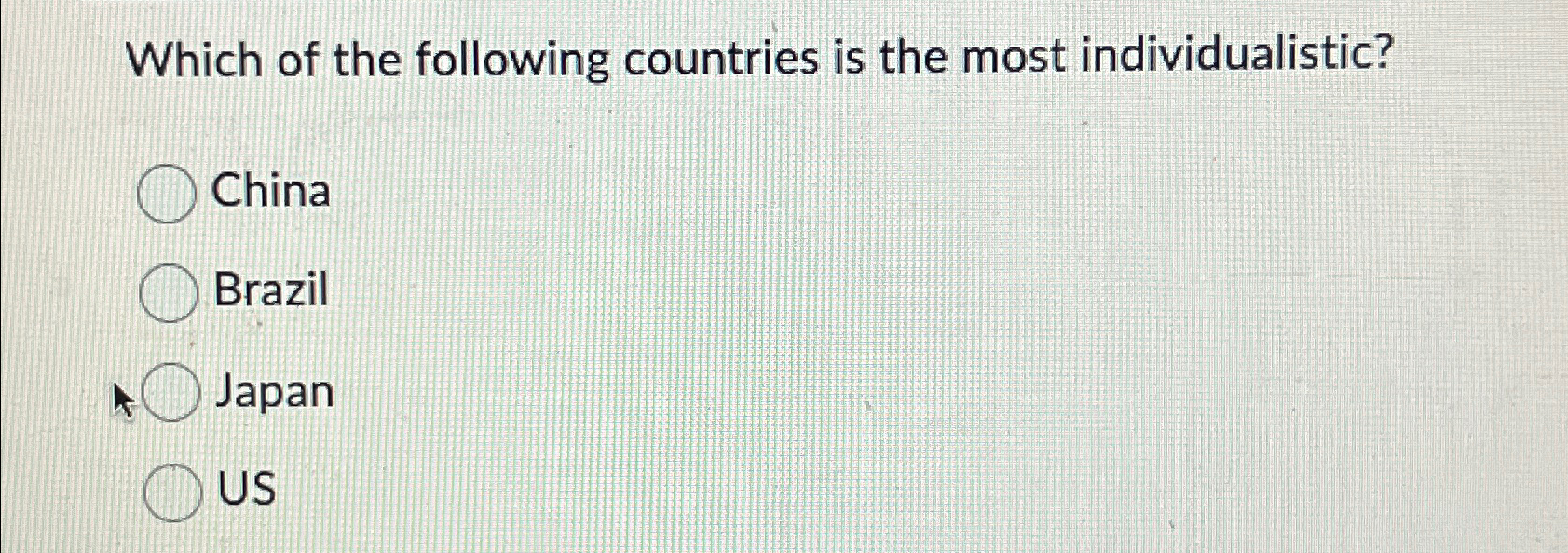 Solved Which of the following countries is the most | Chegg.com