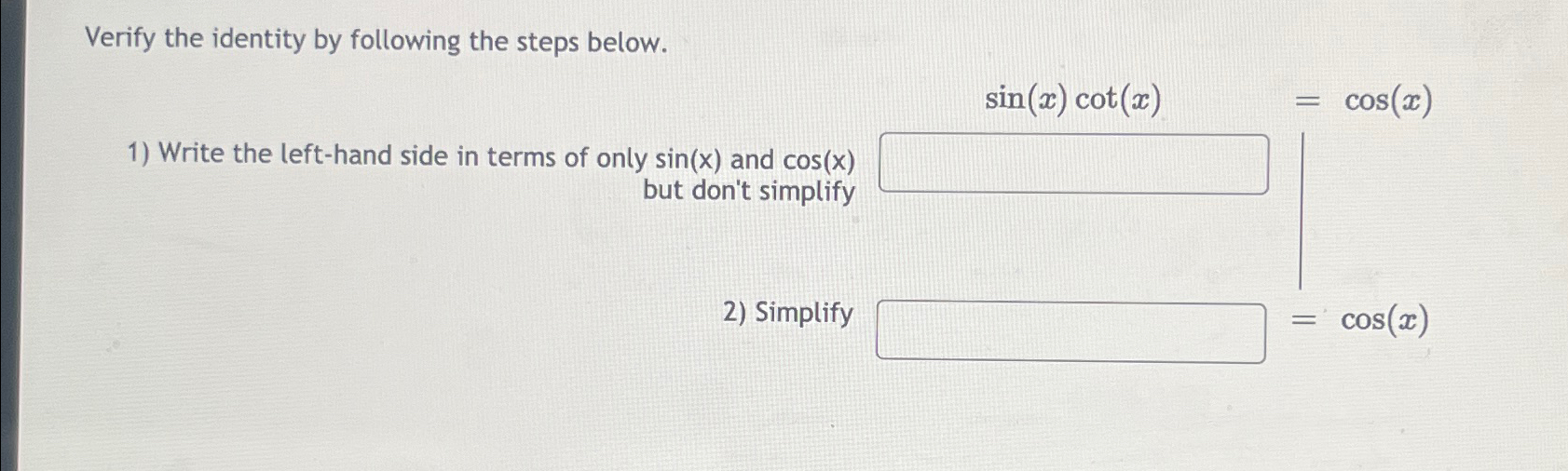 Solved Simplify cos2(t)sin2(t)+cos2(t) ﻿to an expression | Chegg.com