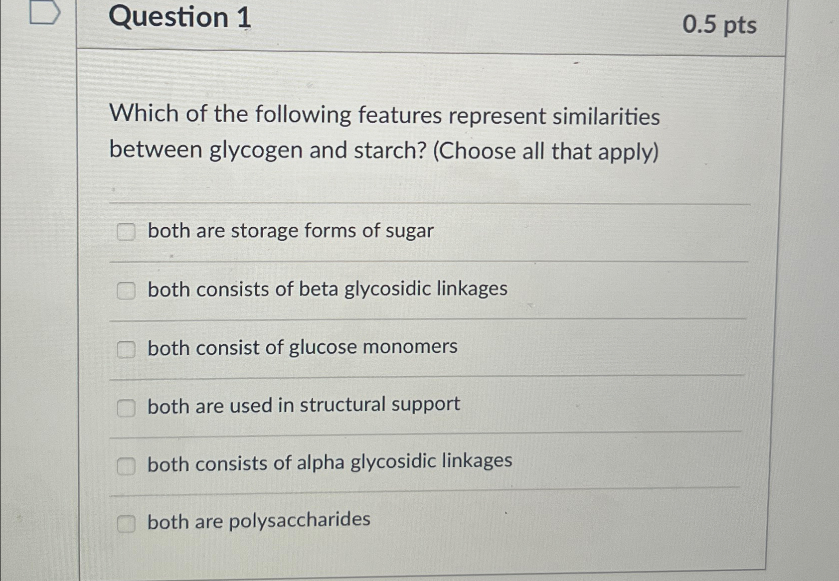 Solved Question 10.5ptsWhich of the following features | Chegg.com