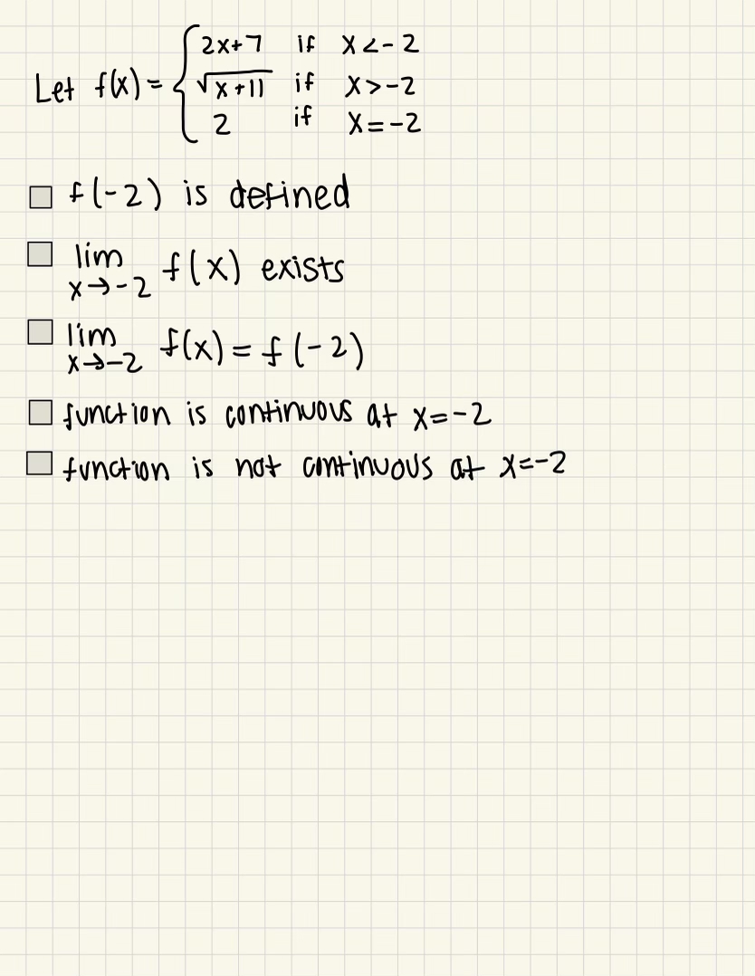 Solved Let f(x)={2x+7 if x -22 if x=-2f(-2) ﻿is | Chegg.com