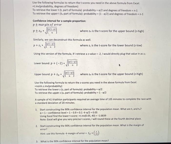 Solved Quiz 8: Confidence Intervals (10 points) Our formulas | Chegg.com