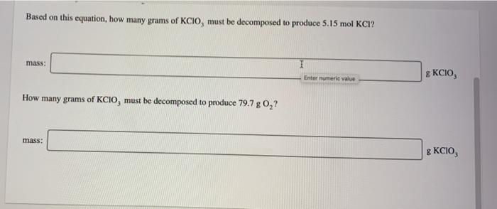 Solved A common laboratory method for preparing oxygen gas | Chegg.com