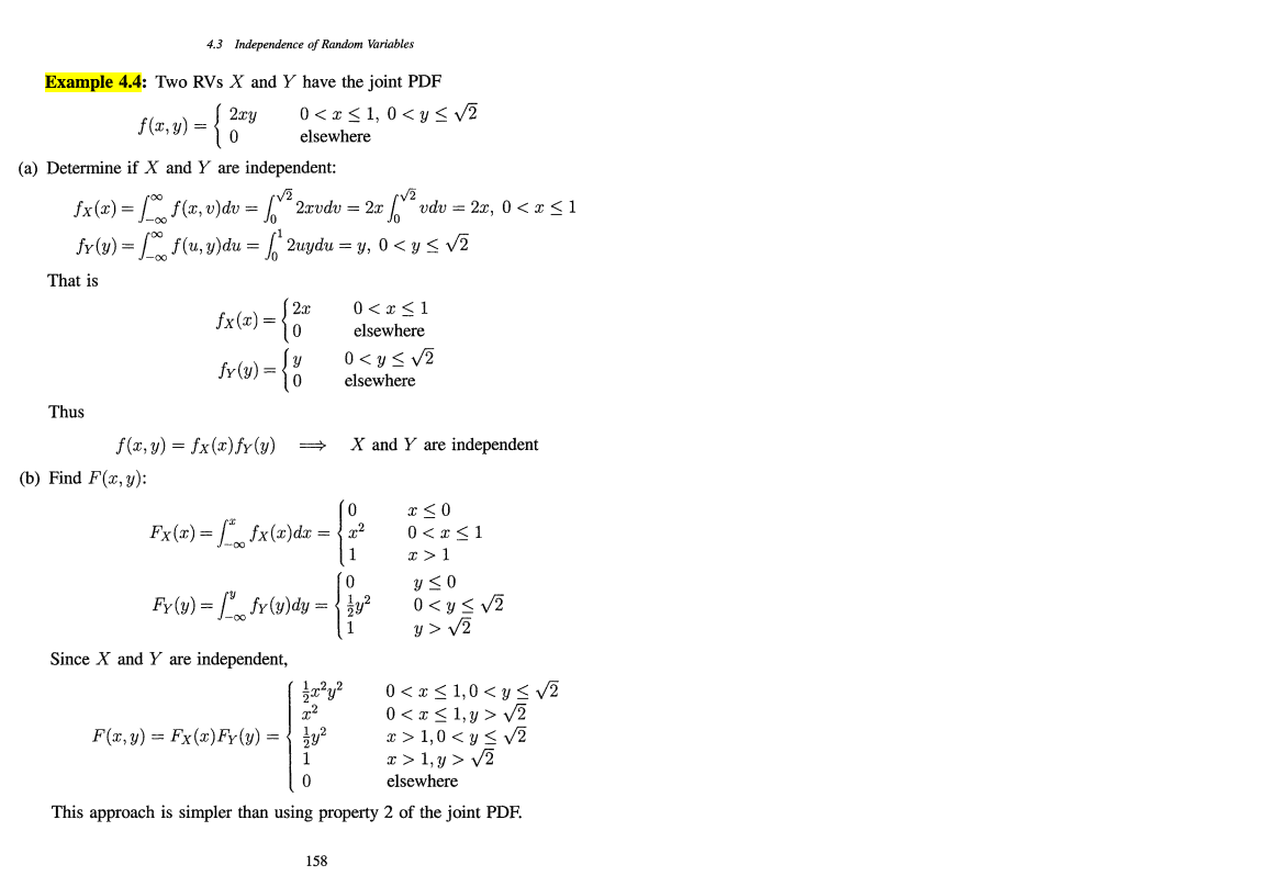 Solved 4.1 ﻿Consider the RVs of Example 4.4. ﻿Find (a) ﻿P {X | Chegg.com