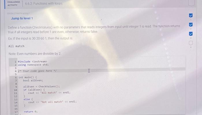 Solved Jump to level 1 Define a function CheckValues 0 with | Chegg.com Solved Jump to level 1 Define a function CheckValues 0 with | Chegg.com