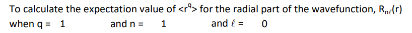 Solved To calculate the expectation value of (:rq:) ﻿for the | Chegg.com