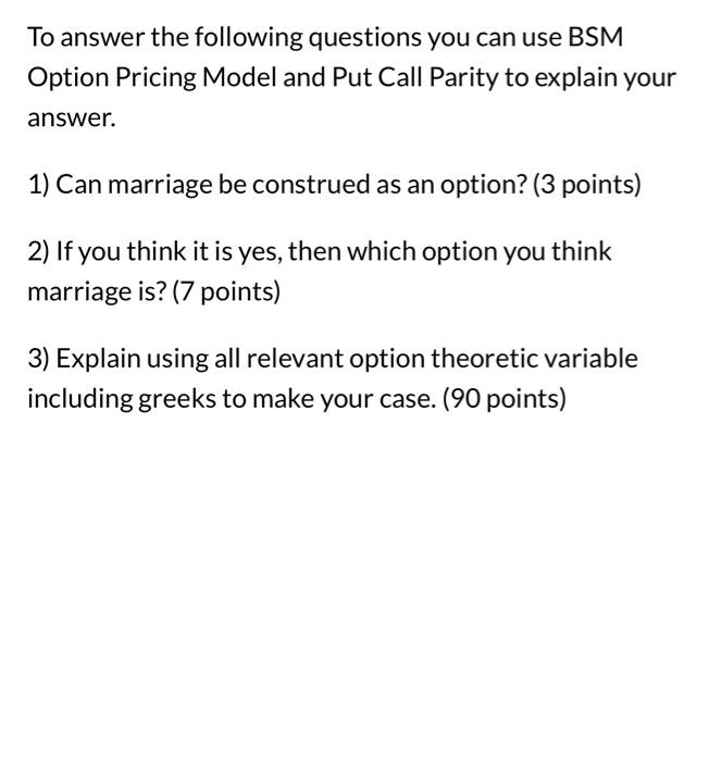 Solved To answer the following questions you can use BSM | Chegg.com