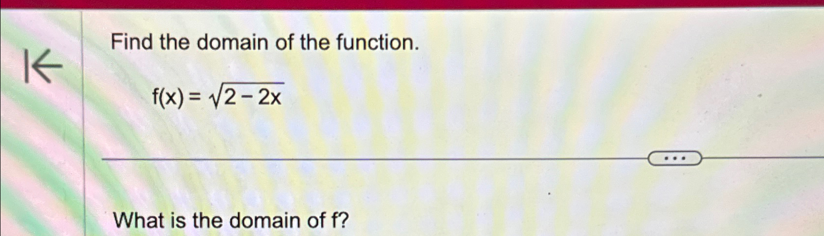 Solved Find the domain of the function.f(x)=2-2x2What is the | Chegg.com