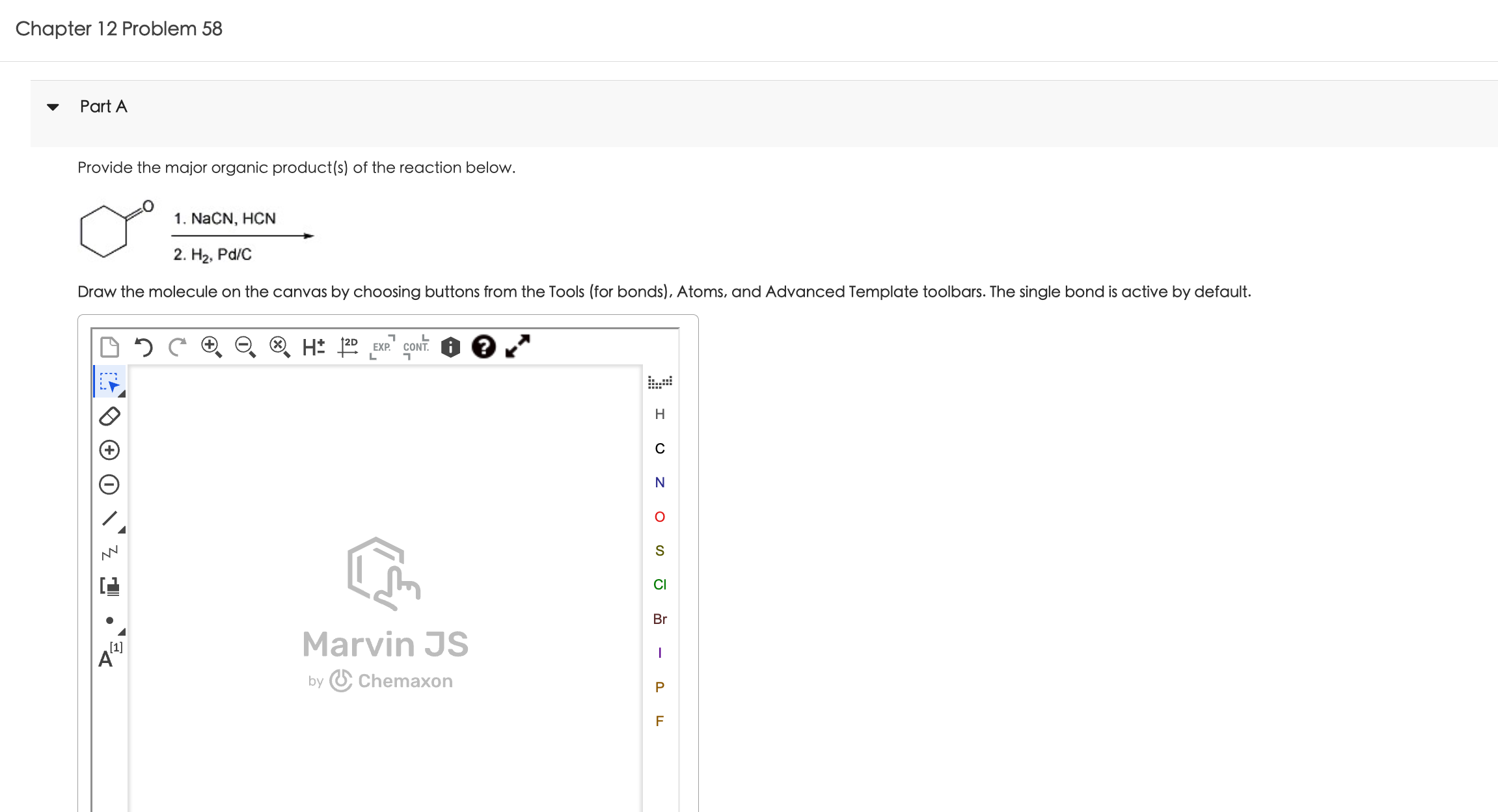 Solved Chapter 12 ﻿Problem 58Part AProvide the major organic | Chegg.com