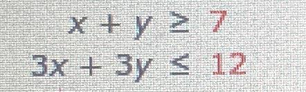 Solved 3x+3y≤12 | Chegg.com