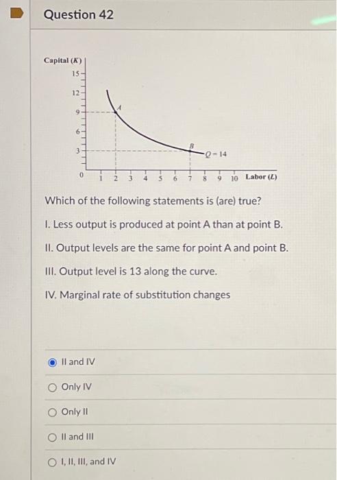 Solved Question 42 Capi Which of the following statements is | Chegg.com